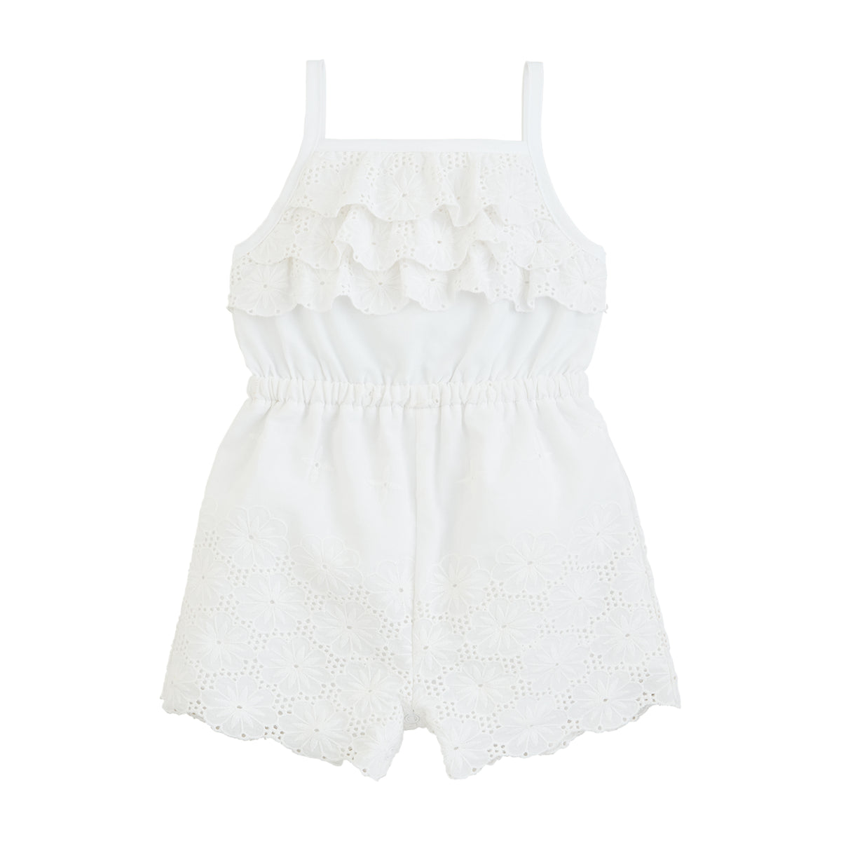 White Eyelet Romper – Classic Whimsy