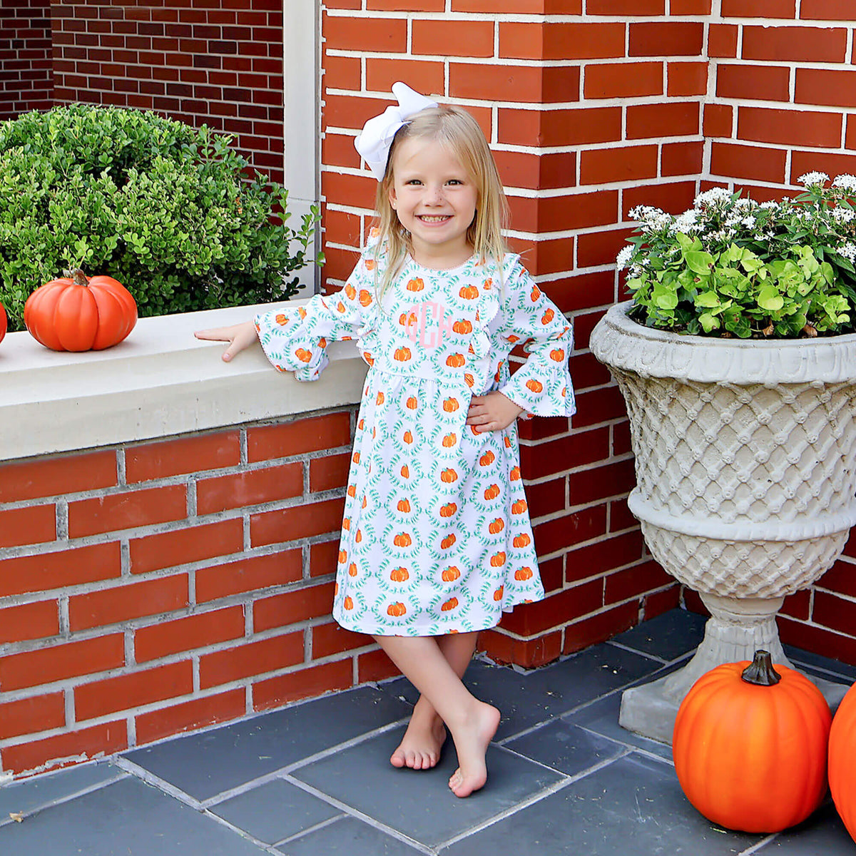 Pumpkin Splendor Ruffle Dress – Classic Whimsy
