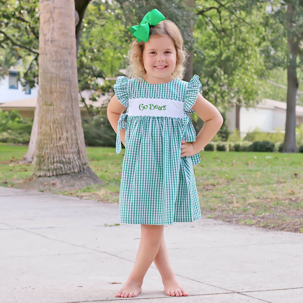 Hunter Green Gingham Avery Dress – Classic Whimsy