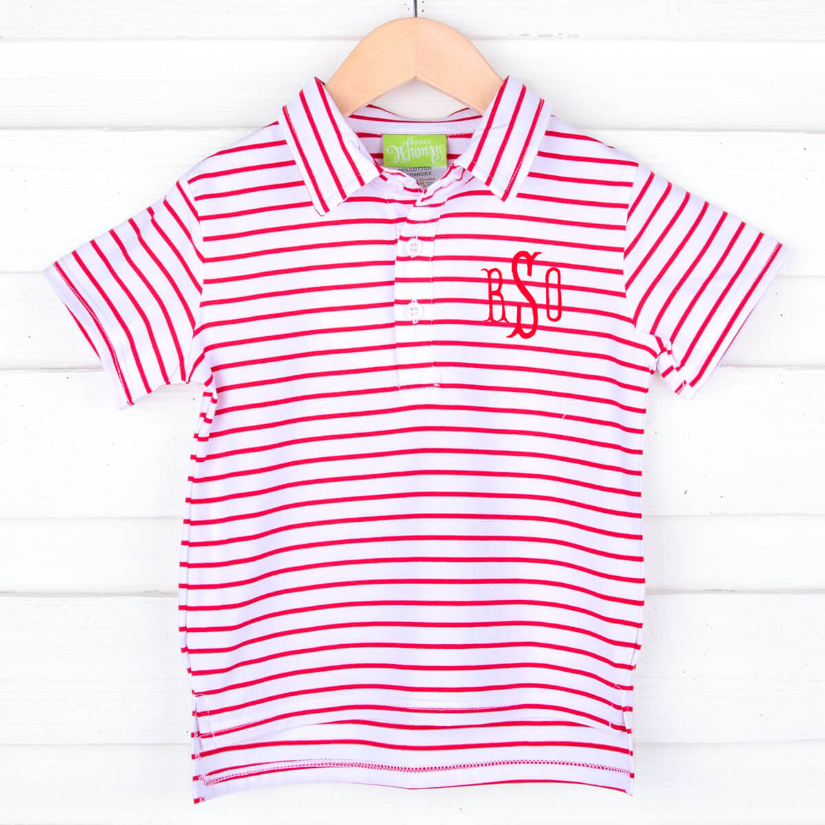 Red Stripe Knit Polo Shirt – Classic Whimsy