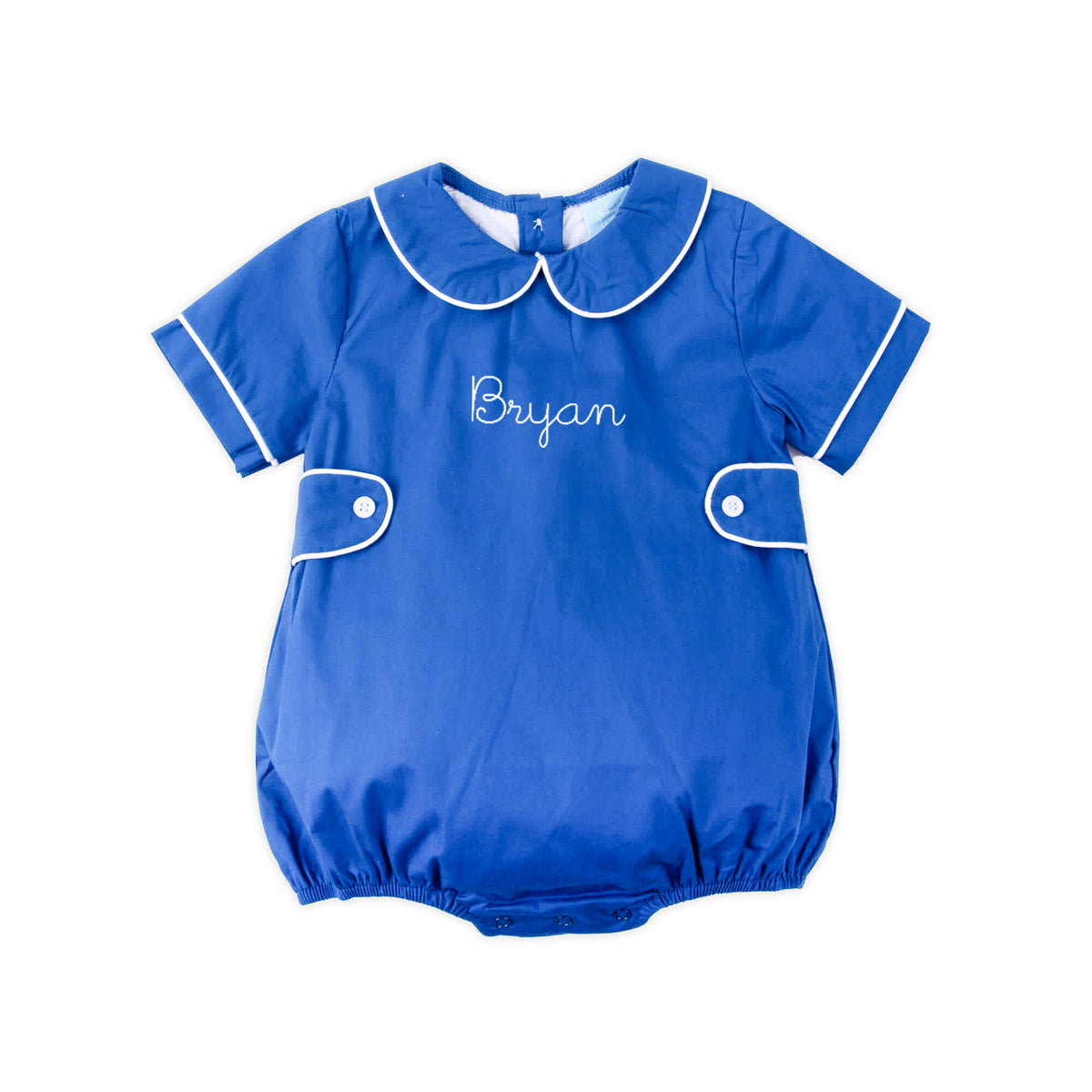 Royal Blue Collared Bubble with Tabs – Classic Whimsy