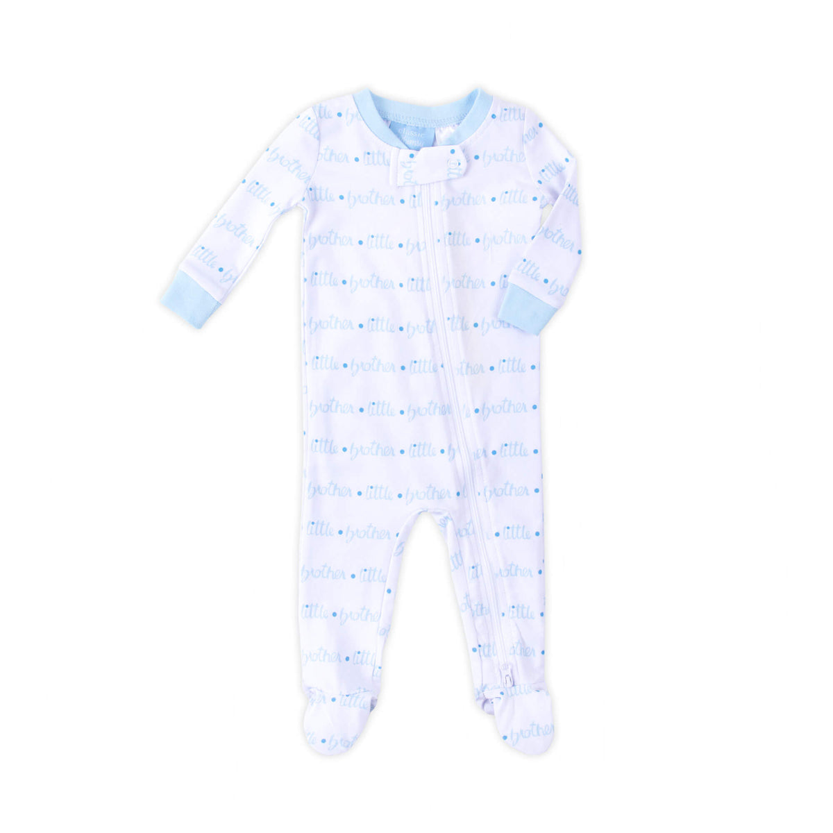 Little Brother Blue Rib Zip Sleeper – Classic Whimsy