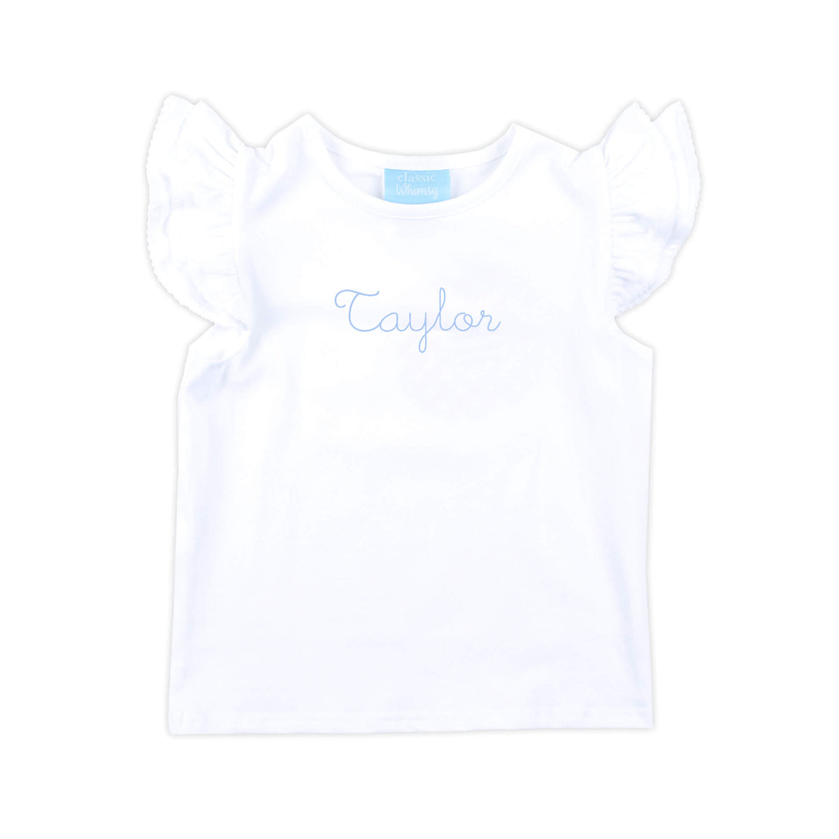 Solid White Double Ruffle Top – Classic Whimsy