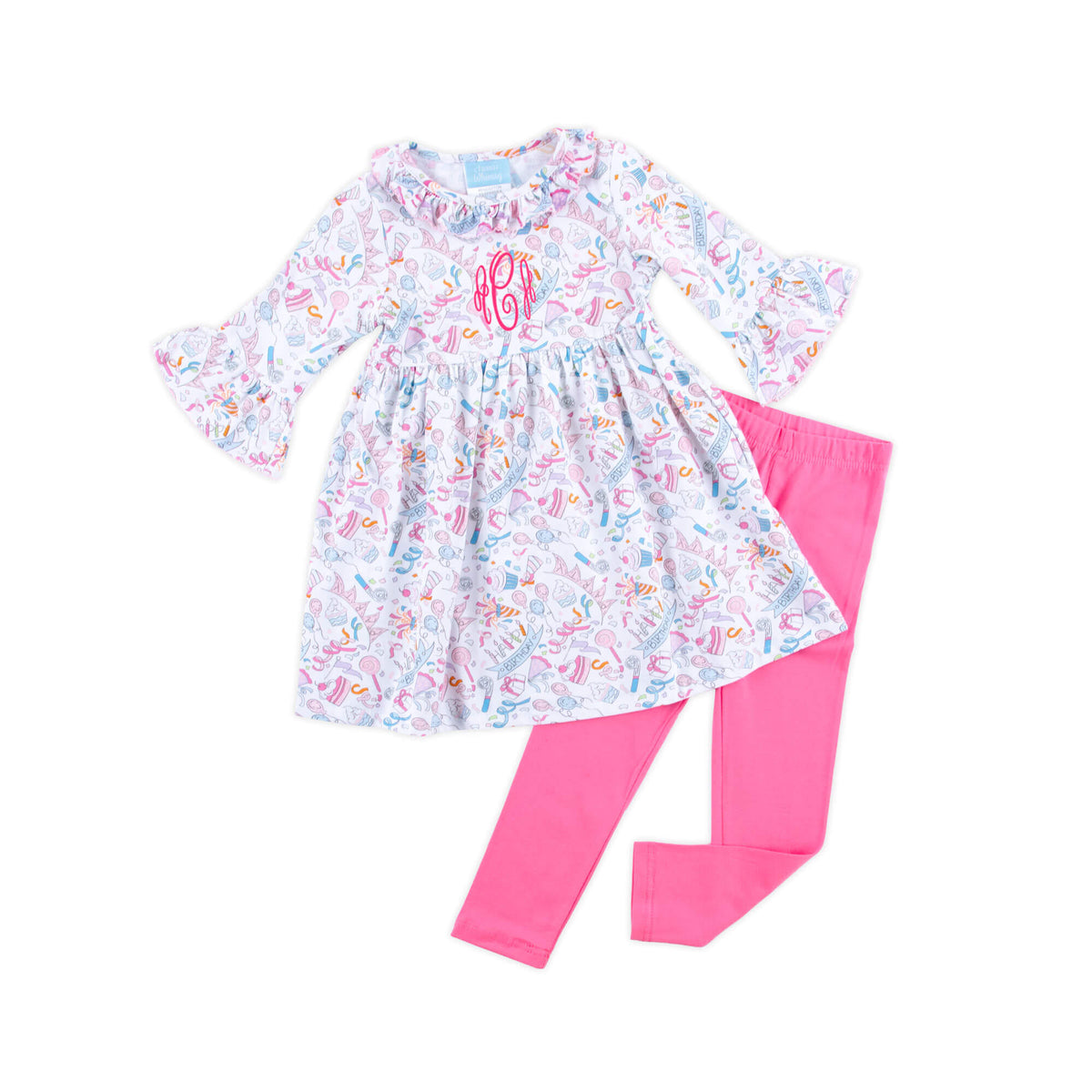 Birthday Girl Ruffle Collared Long Sleeve Legging Set – Classic Whimsy