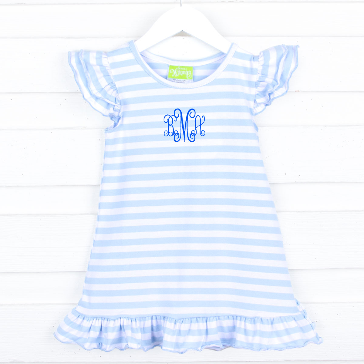 Light Blue Wide Stripe Milly Dress – Classic Whimsy