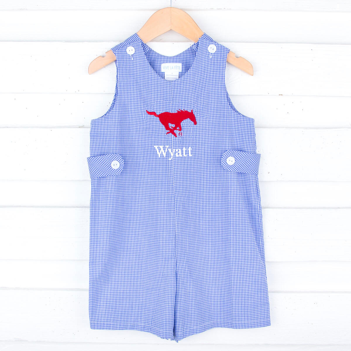 SMU Embroidered Royal Blue Jon Jon – Classic Whimsy