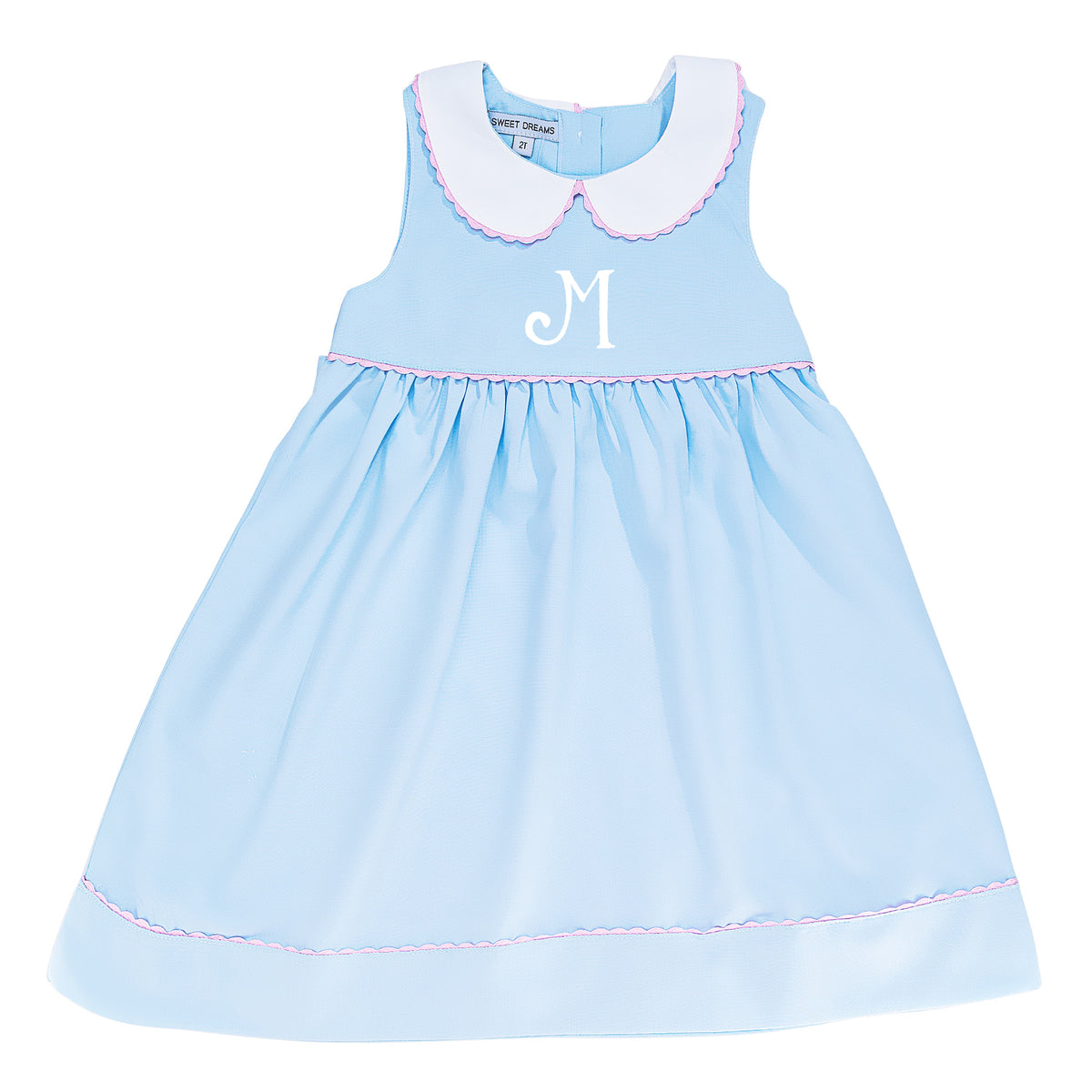 Blue with White Collared Dress – Classic Whimsy