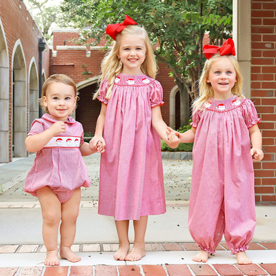 Matching Sibling Smocked Christmas Outfits | Classic Whimsy