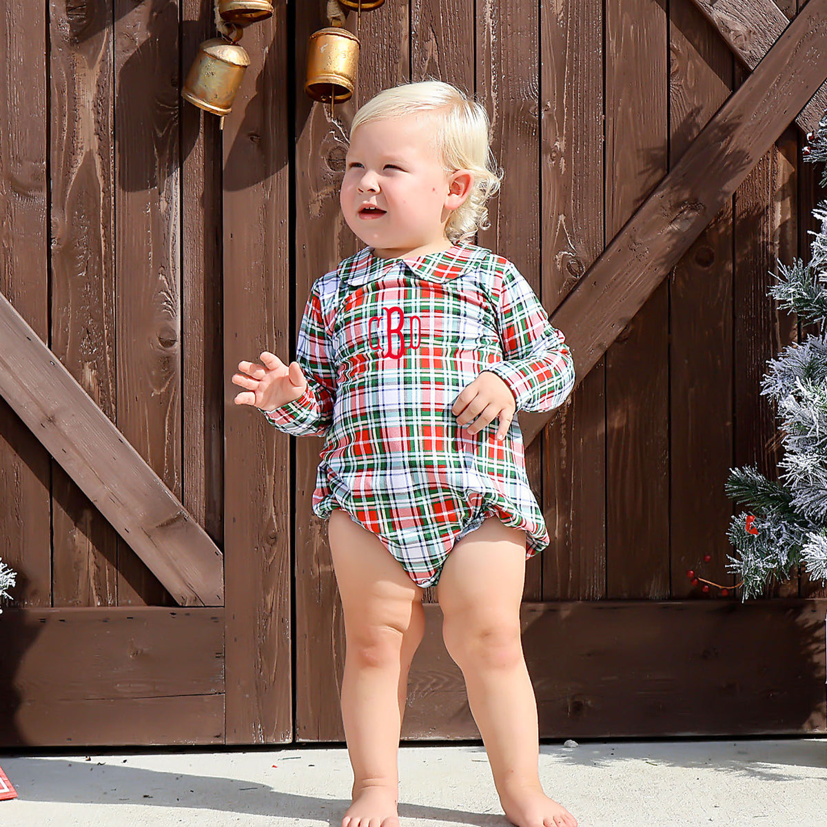 Sinclair Plaid Collared Bubble – Classic Whimsy