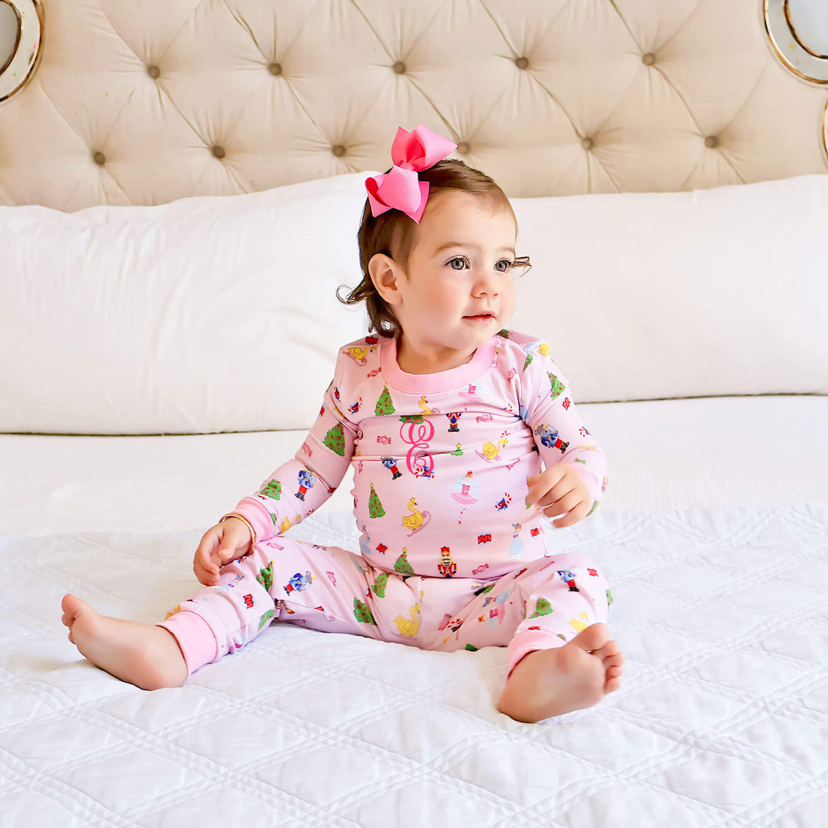 Nutcracker Pink Print Pajamas – Classic Whimsy