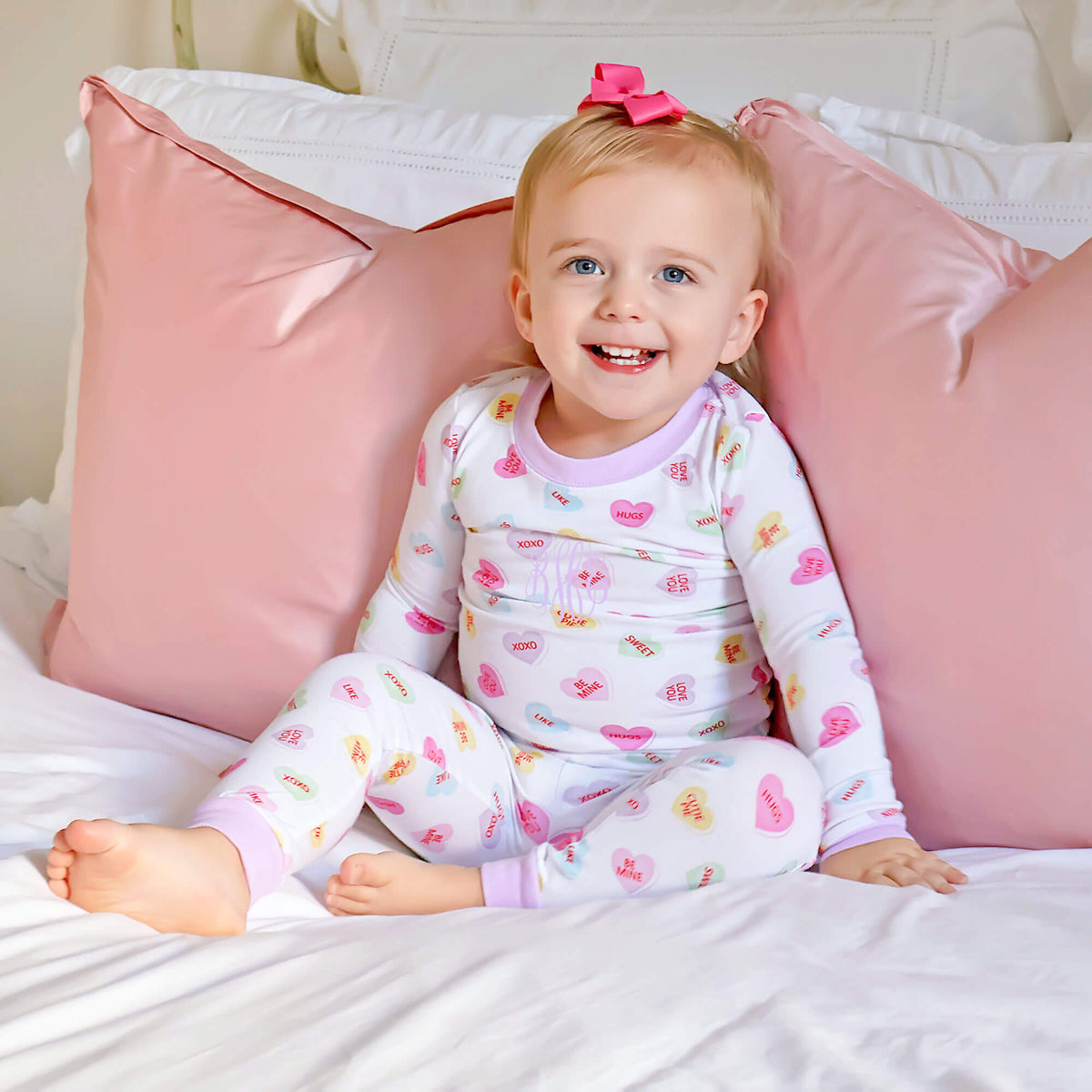 Sweethearts Candy Print Pajamas – Classic Whimsy
