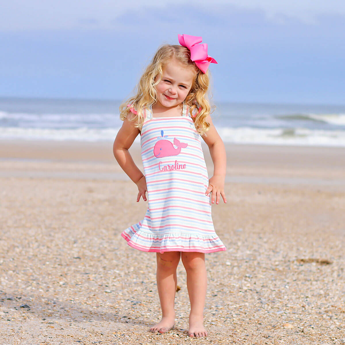 Whale Applique Ruffle Dress – Classic Whimsy