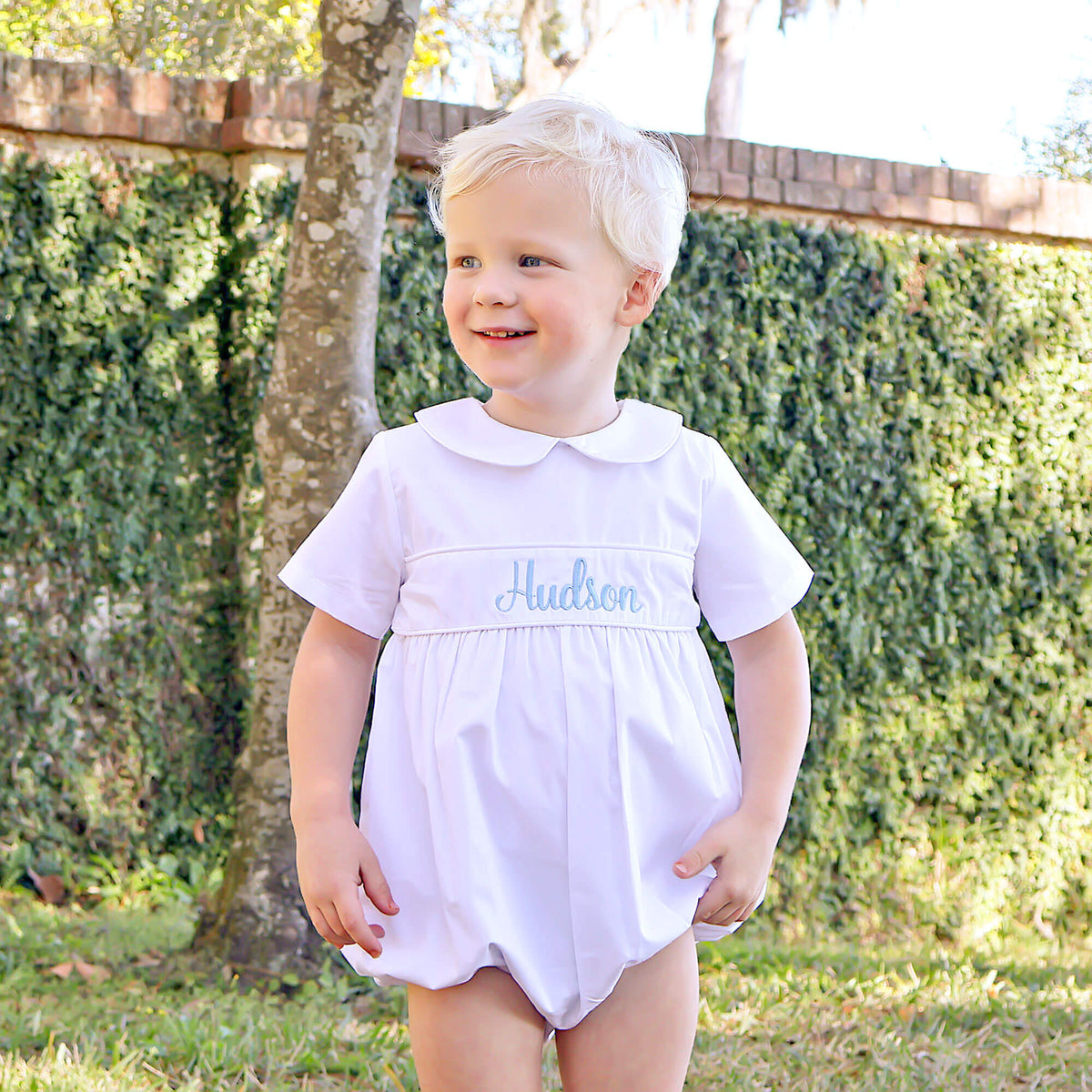 Solid White Collared Bubble – Classic Whimsy