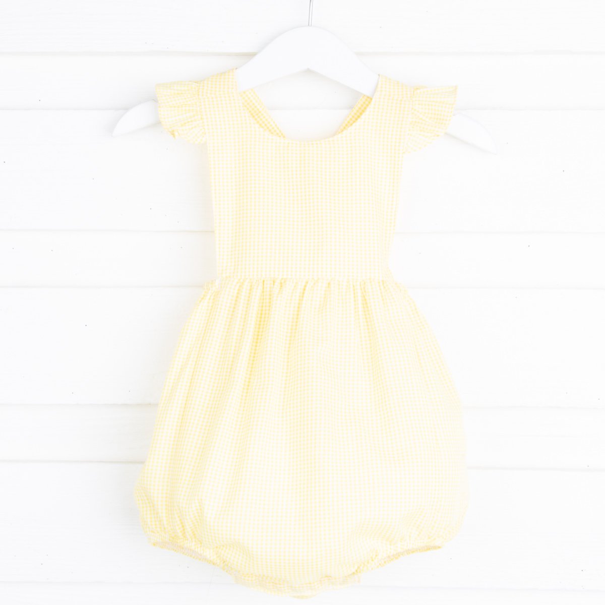 Yellow Gingham Bella Bubble – Classic Whimsy