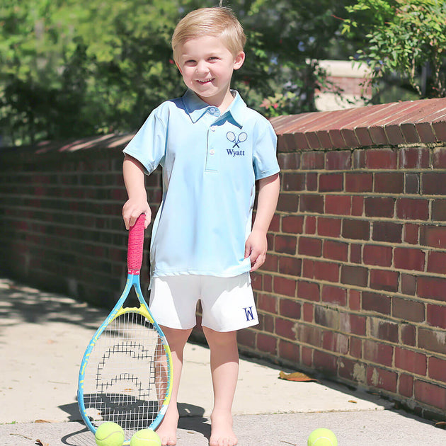 Light Blue Performance Polo – Classic Whimsy